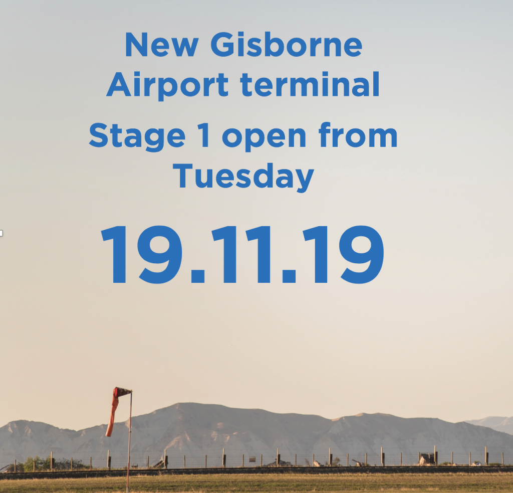 Stage 1 of new Gisborne airport terminal opens 19 Nov - Eastland Group
